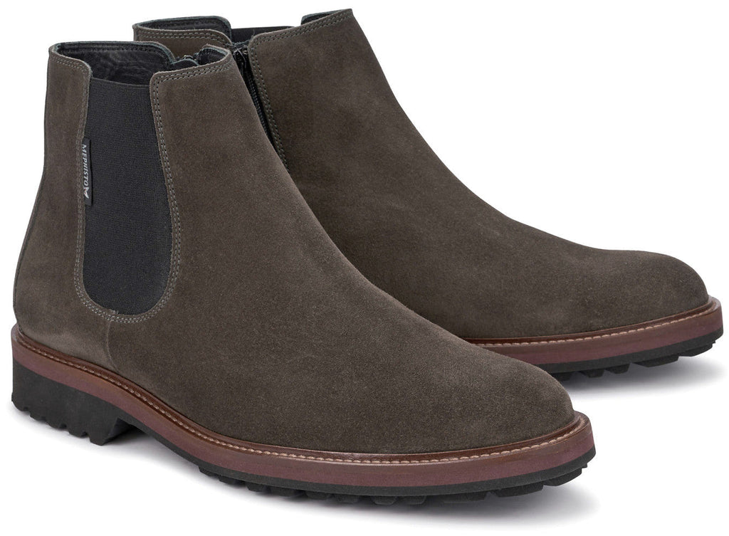 Mephisto Men's Benson slip on Chelsea boot with side zipper.